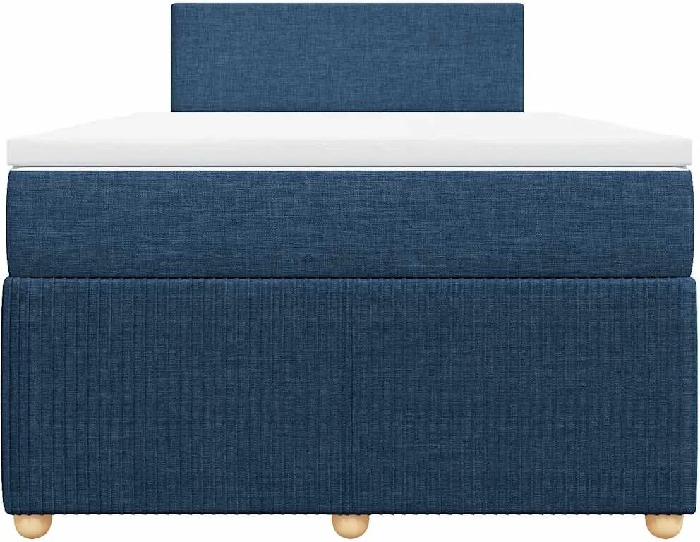 Box spring postel s matrací modrá 120x200 cm textil 3289722
