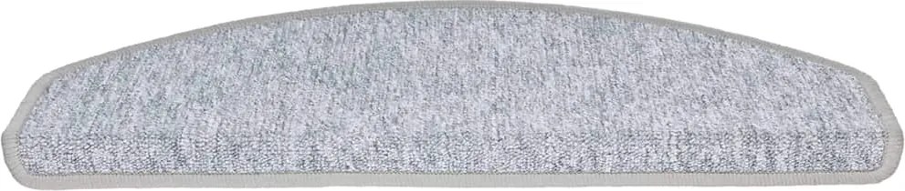Schodové rohože 10 ks 65 x 24 x 4 cm světle šedé, půlkulaté, velké 149757