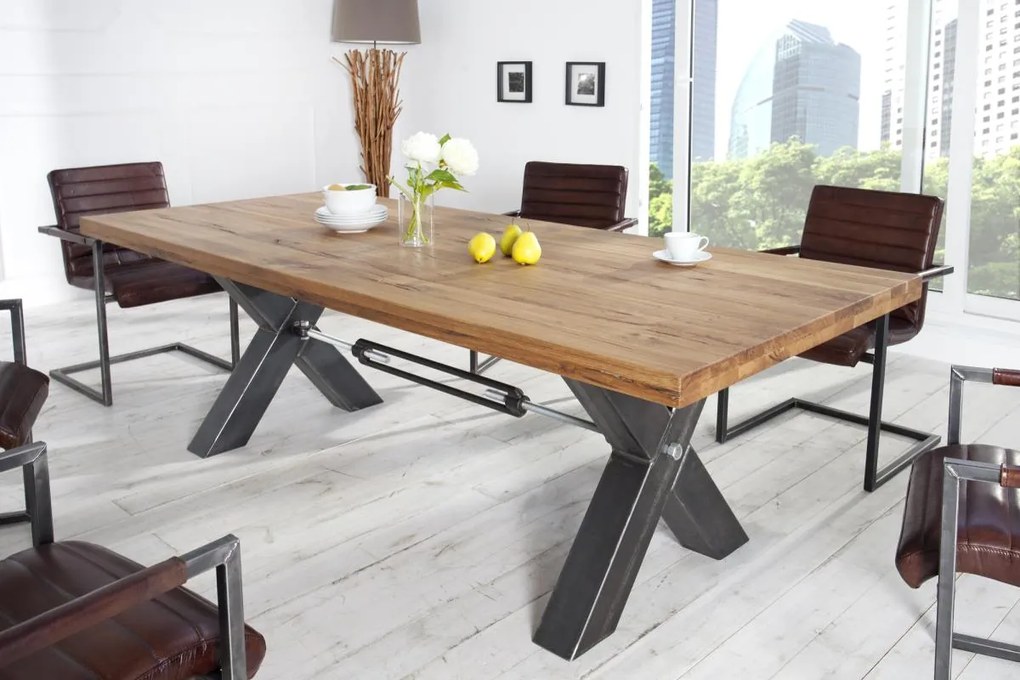 Designový jídelní stůl Thunder, 240 cm, divoký dub olejovaný