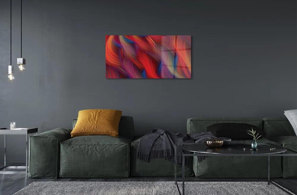 Obraz na skle Barevné pruhy fraktály 125x50 cm