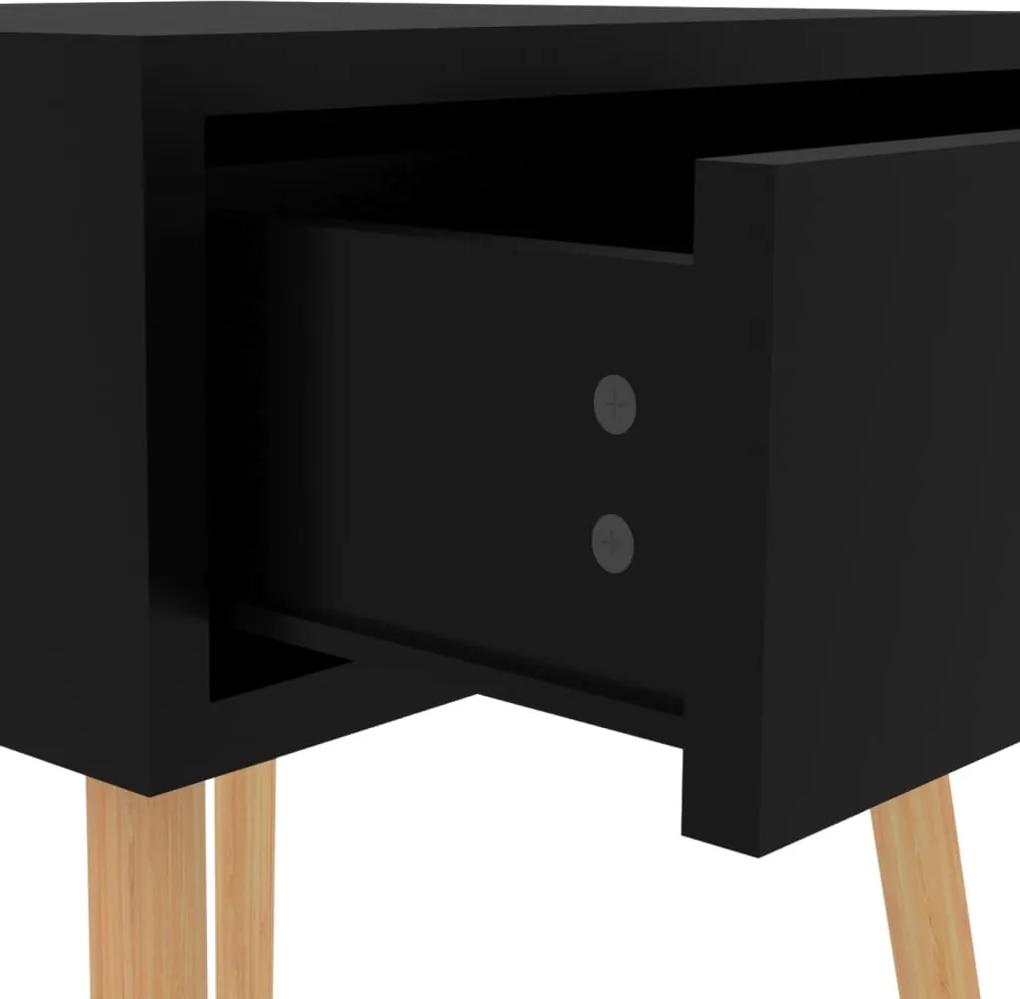 vidaXL Noční stolek 40 x 40 x 56 cm dřevotříska [326797] Barva: černá s vysokým leskem