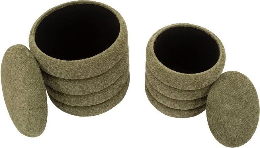 Khaki taburety v sadě 2 ks Nordic Style – Mauro Ferretti