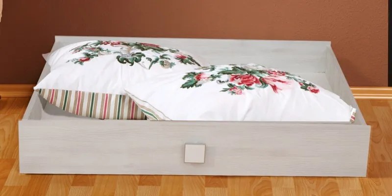 Úložná zásuvka pod postel Pingu, bělený modřín