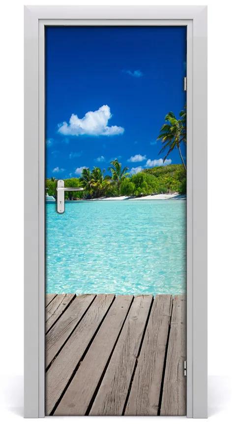 Fototapeta na dveře tropická pláž 75x205cm