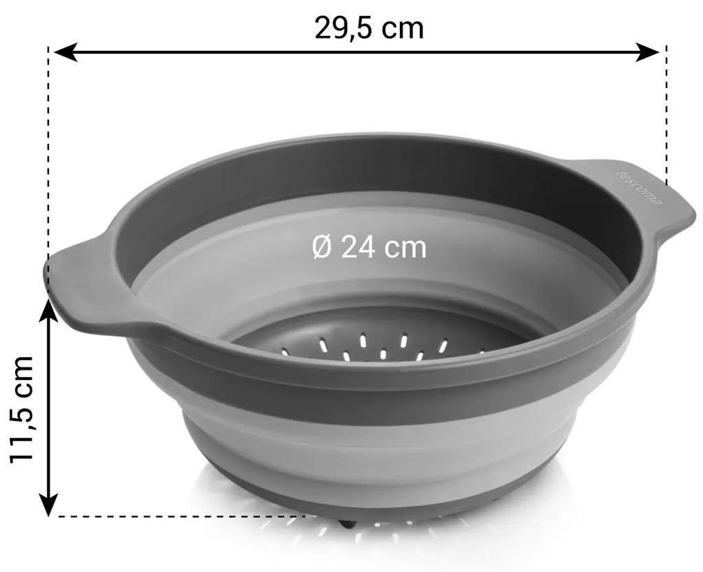 TESCOMA Cedník GrandCHEF ø 24 cm, skládací