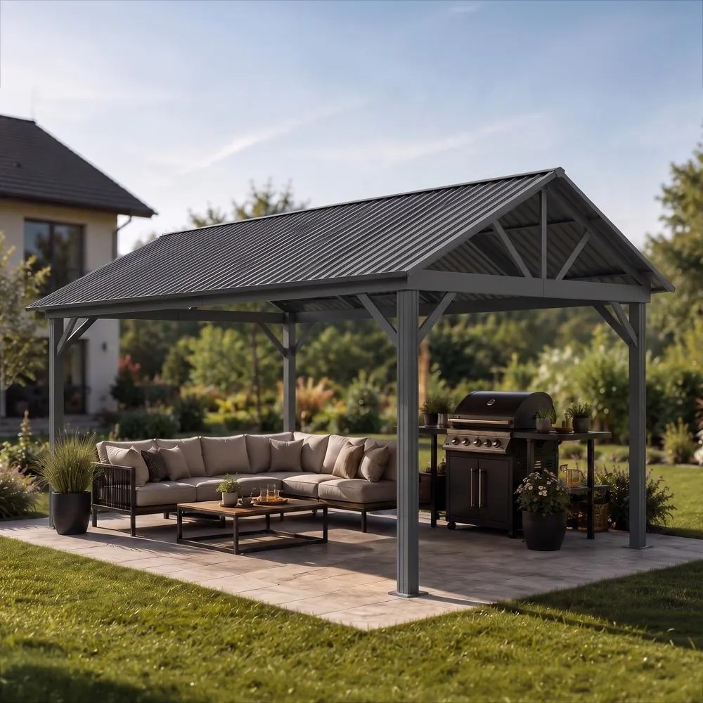 Hliníková pergola Avenberg PAVILIO 5x3m černá