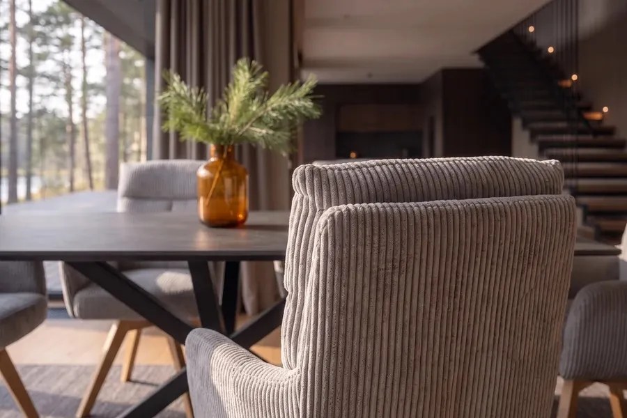 Designová otočná židle Maddison šedo-béžový manšestr