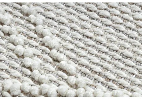koberec NANO EN14A Diamanty, smyčkový, plošně tkaný bílá velikost 120x170 cm | krásné koberce cz
