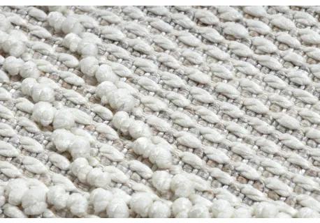 koberec NANO EN14A Diamanty, smyčkový, plošně tkaný bílá velikost 140x190 cm | krásné koberce cz