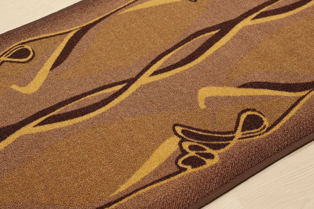 Berfin Dywany Protiskluzový běhoun na míru Zel 1001 Brown s obšitím - šíře 67 cm s obšitím