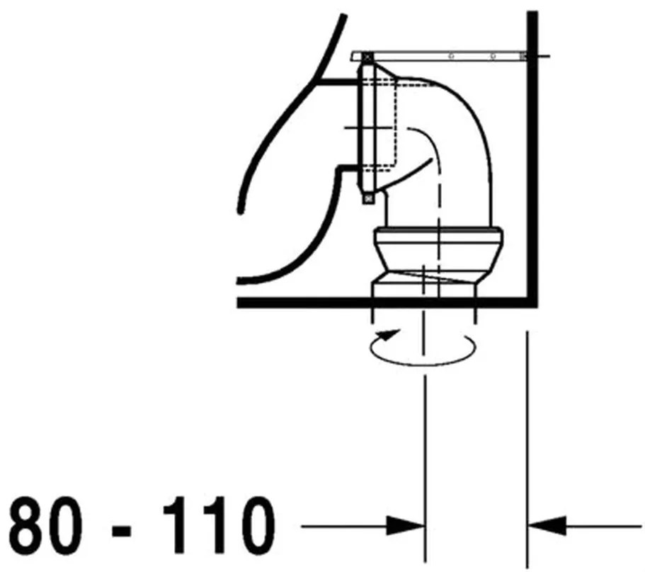 Duravit Darling New - Stojící WC, 37 x 57 cm, bílé 2139090000