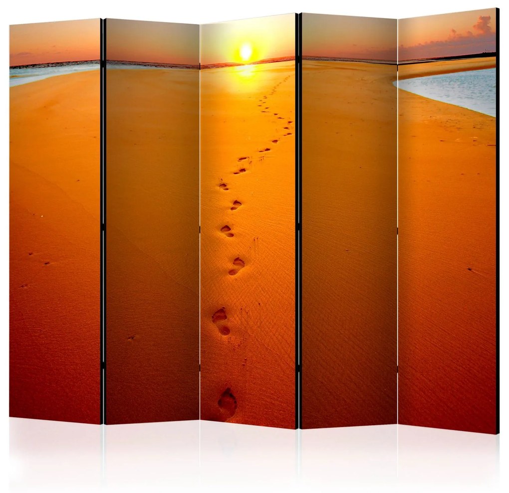 Paraván - Footprints in the sand II [Room Dividers] 225x172