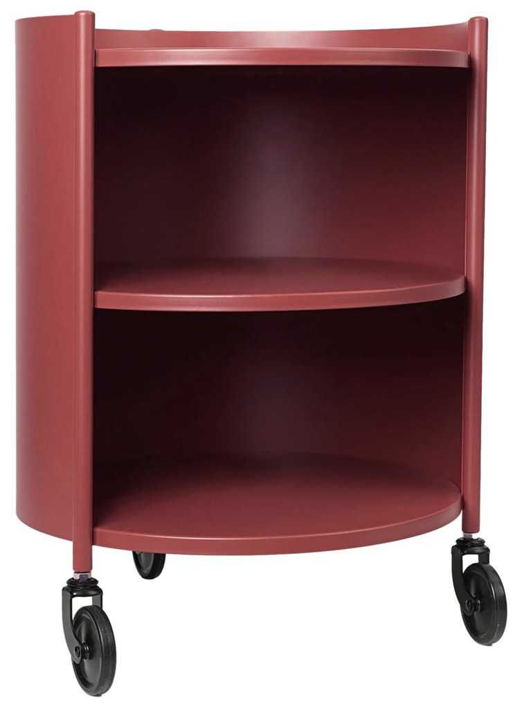 FERM LIVING Úložný stolek Eve, Mahogany Red