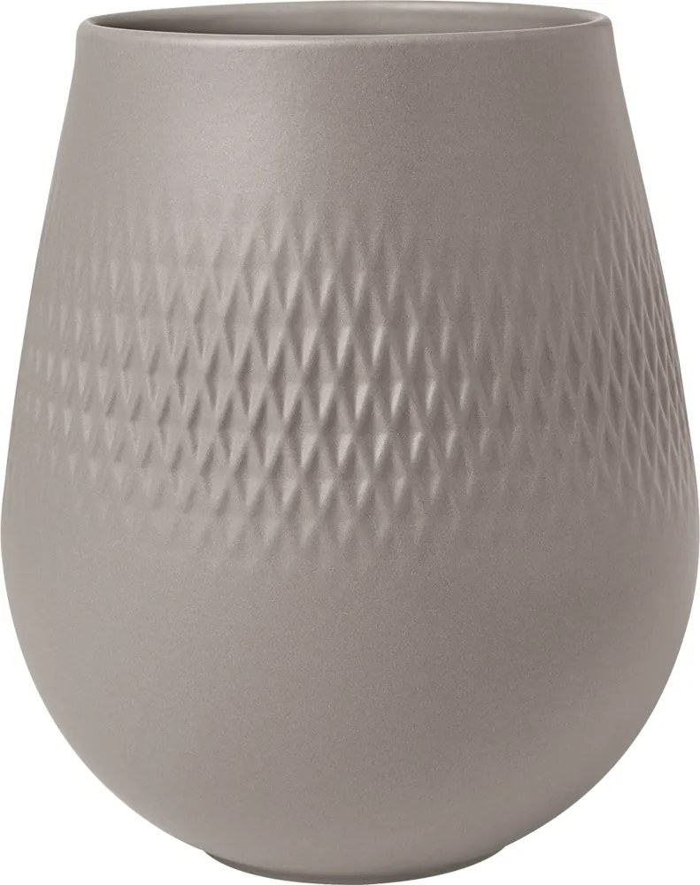 Villeroy&Boch Villeroy & Boch Manufacture Collier Taupe váza Carré, malá 12,4 cm, 1,1 l