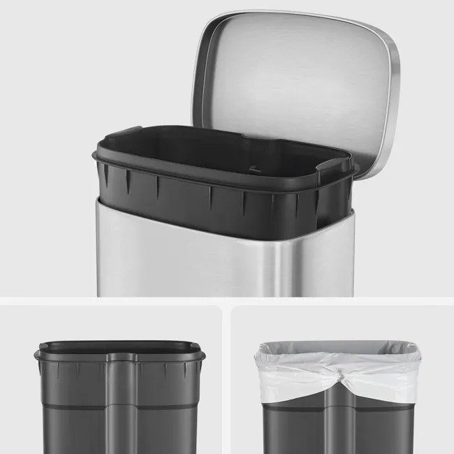 Odpadkový koš stříbrný AUK-E1103 CR