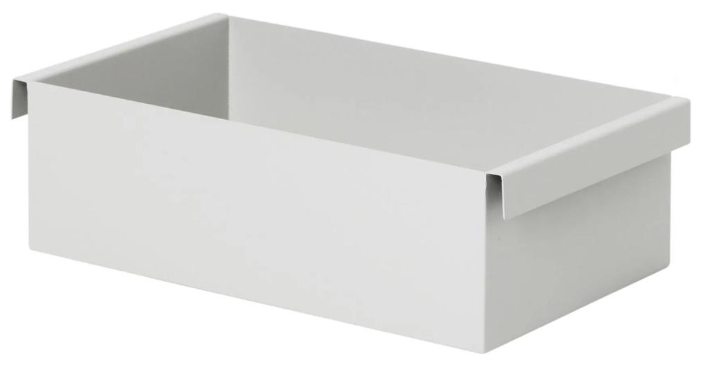 ferm LIVING Závěsný úložný box Plant Box Grey, šedá barva, kov