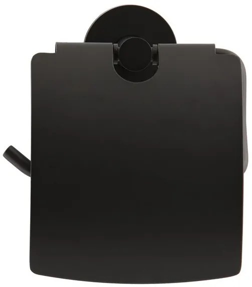 EBS Urban Round Black Držák WC papíru s krytem, černá mat S_UR25LBL