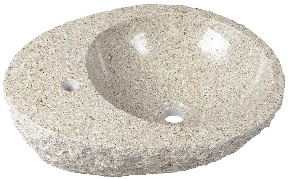 SAPHO - BLOK kamenné umyvadlo, 56x15x46 cm, hrubý kámen 2401-27