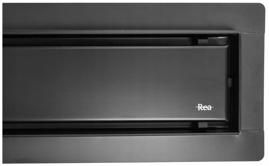 Rea Neox Black Matt, lineární odtokový žlab 80cm, vzor 2v1, černá matná, REA-G6604
