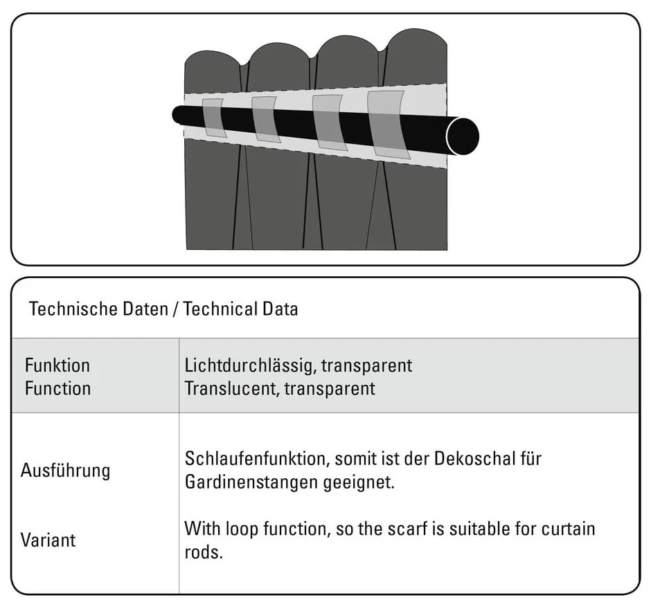 Bílá záclona 135x245 cm Zen Silence – Gardinia