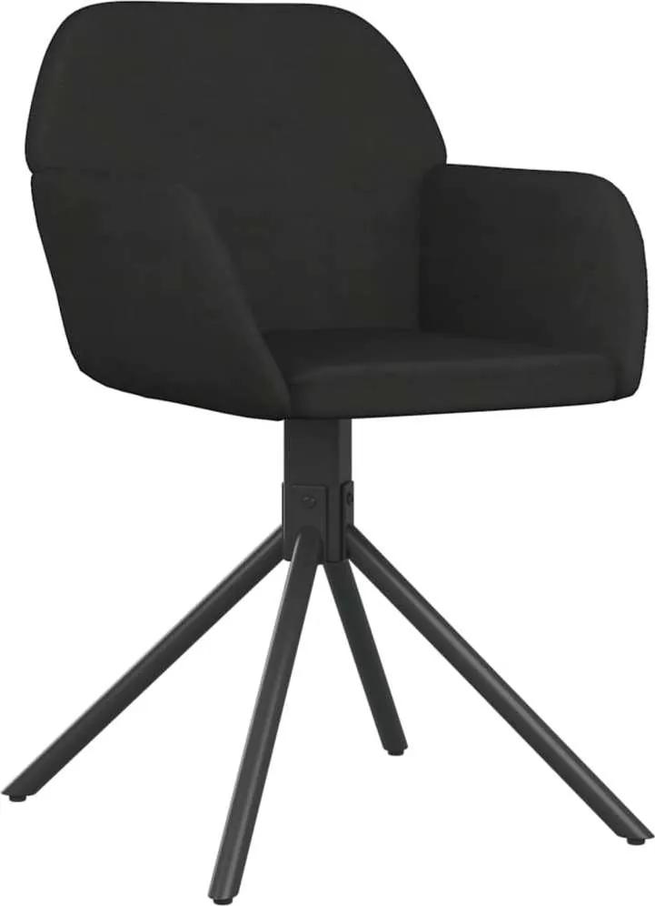 vidaXL Otočné jídelní židle 2 ks samet [344746] Barva: Černá