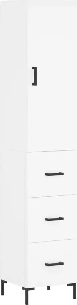 vidaXL Skříň highboard 34,5 x 34 x 180 cm kompozitní dřevo [3198849] Barva: Bílá