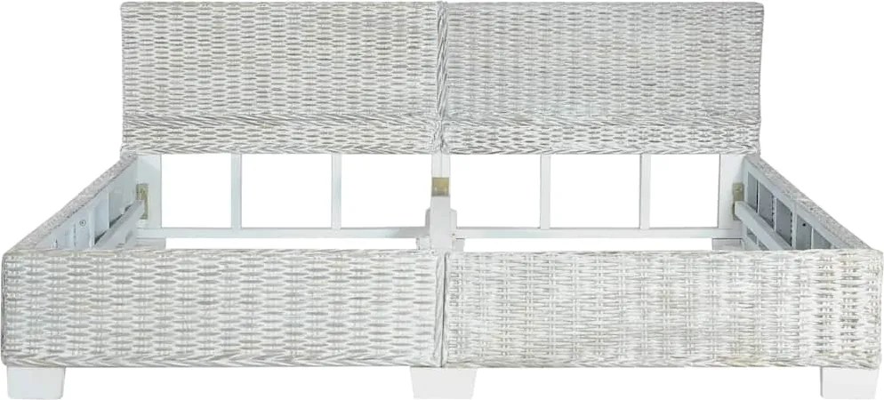 Rám postele šedý přírodní ratan 180 x 200 cm 283093