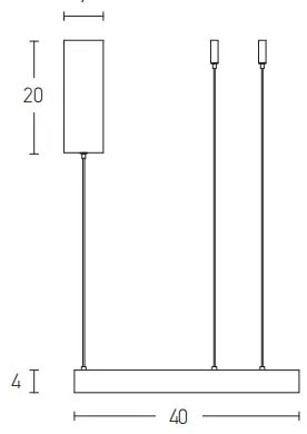 Zambelis 2006 - LED Stmívatelný lustr na lanku LED/36W/230V zlatá