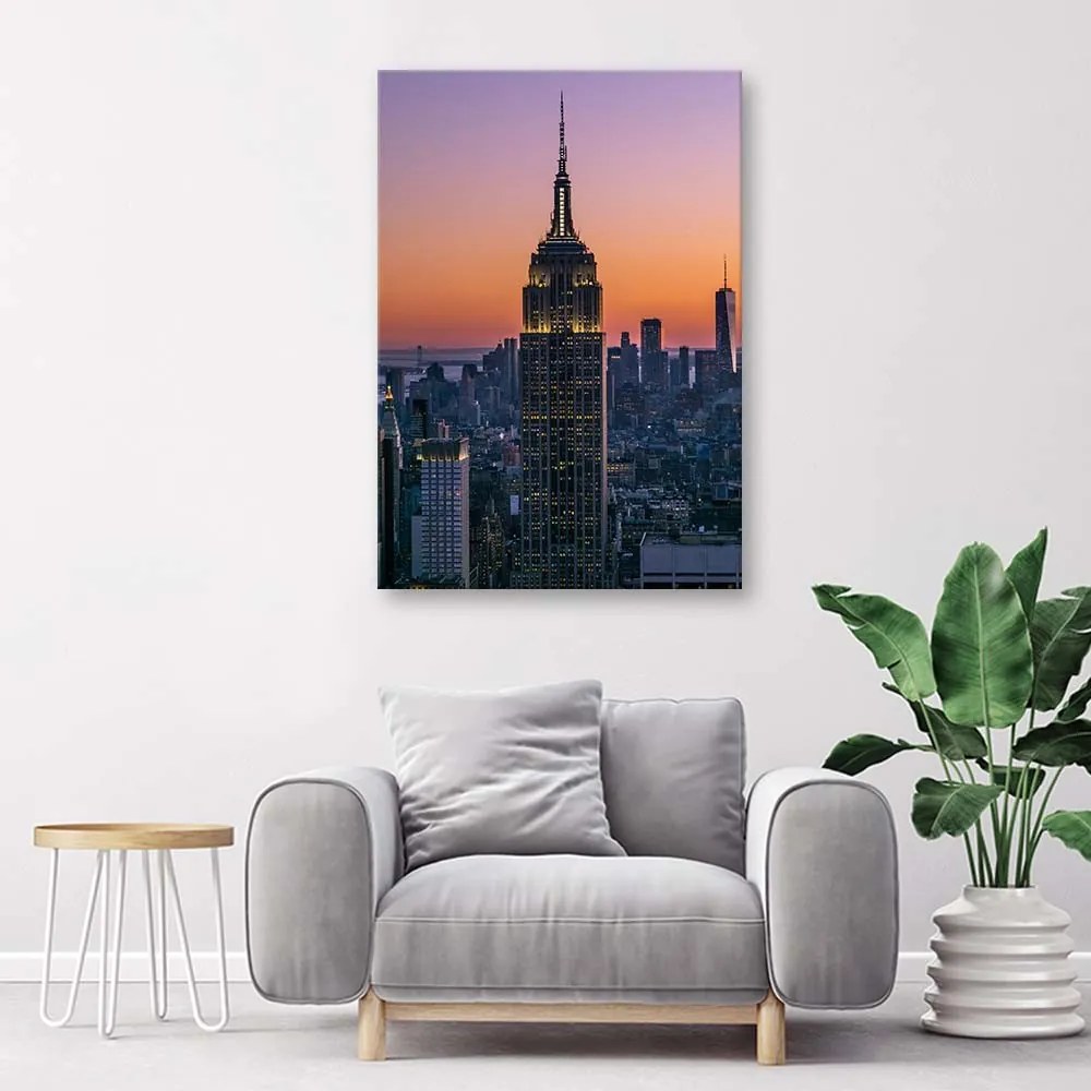 Gario Obraz na plátně Empire state building při západu slunce Rozměry: 40 x 60 cm