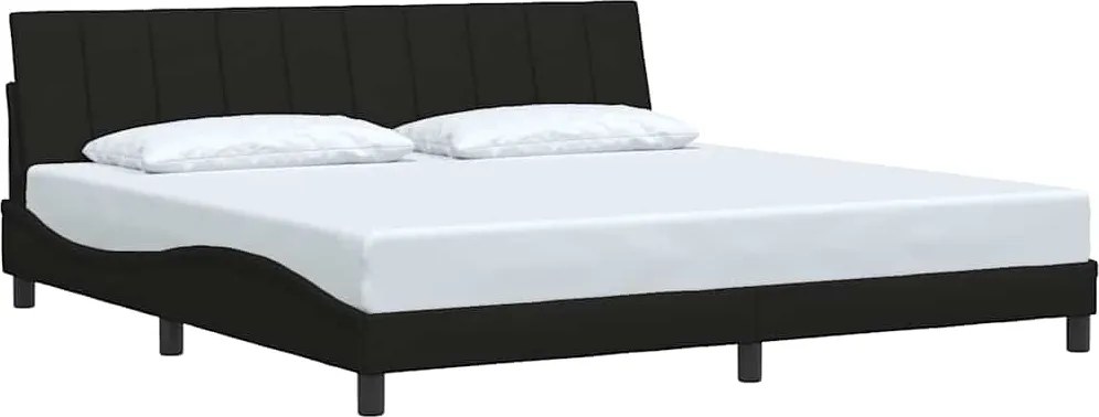 Rám postele bez matrace Hanko černý 200 x 200 cm textil 3310414