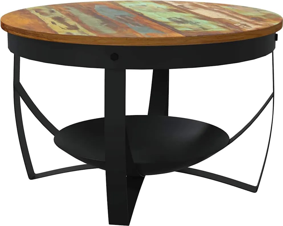 Konferenční stolek Ø 68 x 43 cm masivní recyklované dřevo 320796