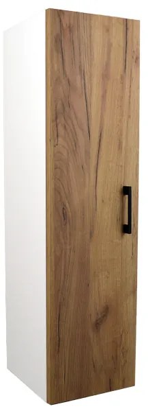 Comodo Doplňková koupelnová skříňka vysoká Agria W V 30 - bílá/zlatý dub