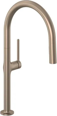 Kludi Reef dřezová baterie s vytahovací sprškou kartáčovaný bronz 50851N175