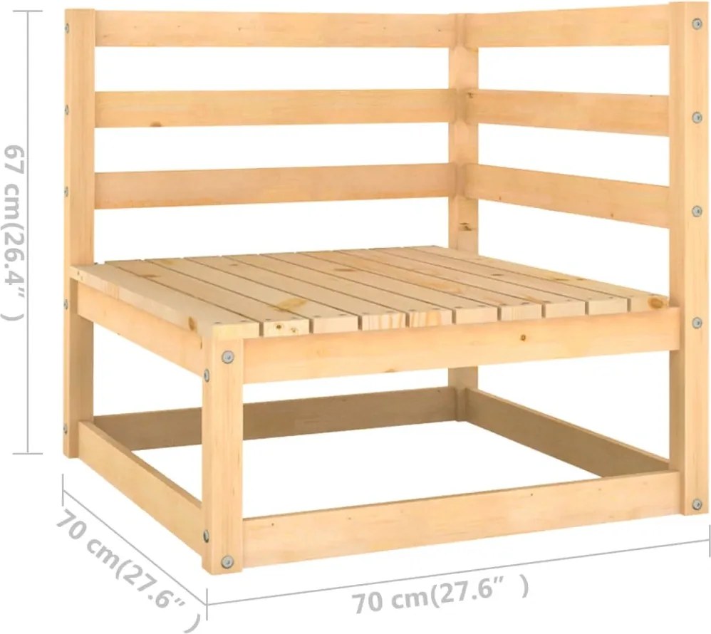 vidaXL Marketos 3dílná zahradní sedací souprava s poduškami masivní borovice