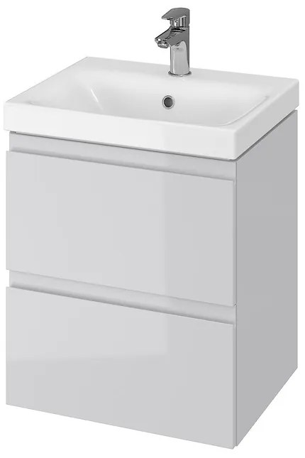 Cersanit - SET skříňka + umyvadlo, šedý lesk, Moduo 50, S801-219-DSM