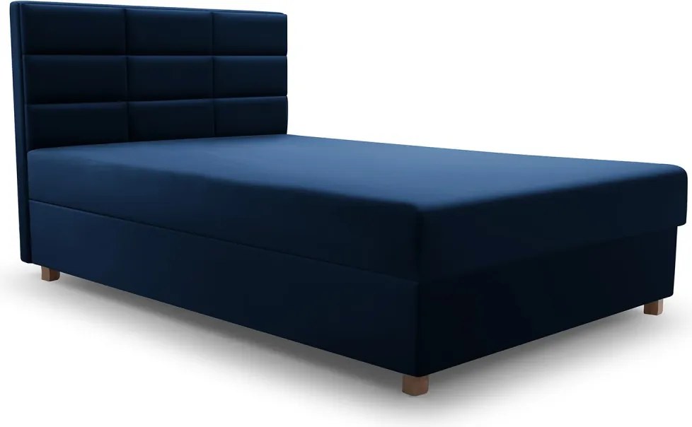 IDZ Čalouněná postel PIANO 120 x 200 cm Barva látky: Tmavě šedá (Blue Velvet 13)
