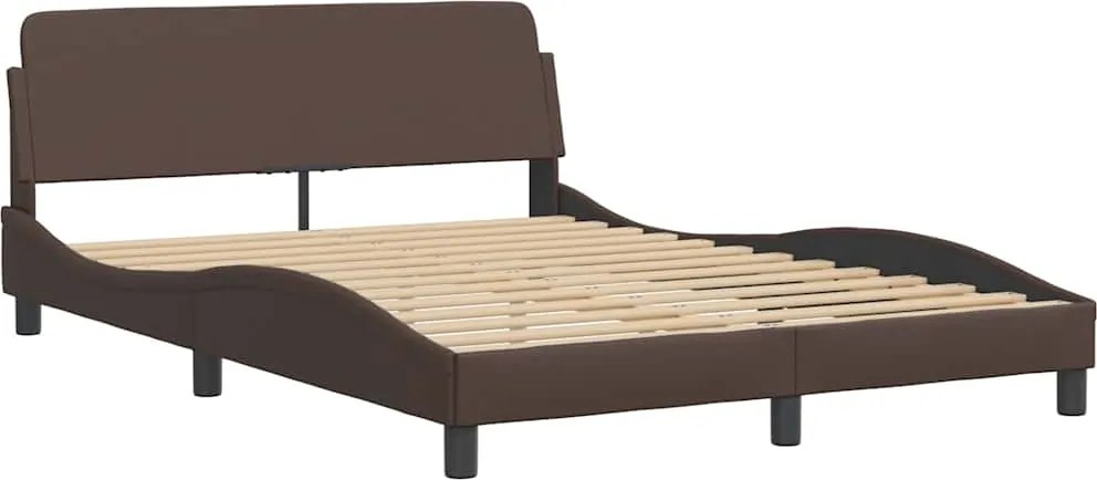 Rám postele bez matrace Zadar hnědý 120x200 cm umělá kůže 3208172