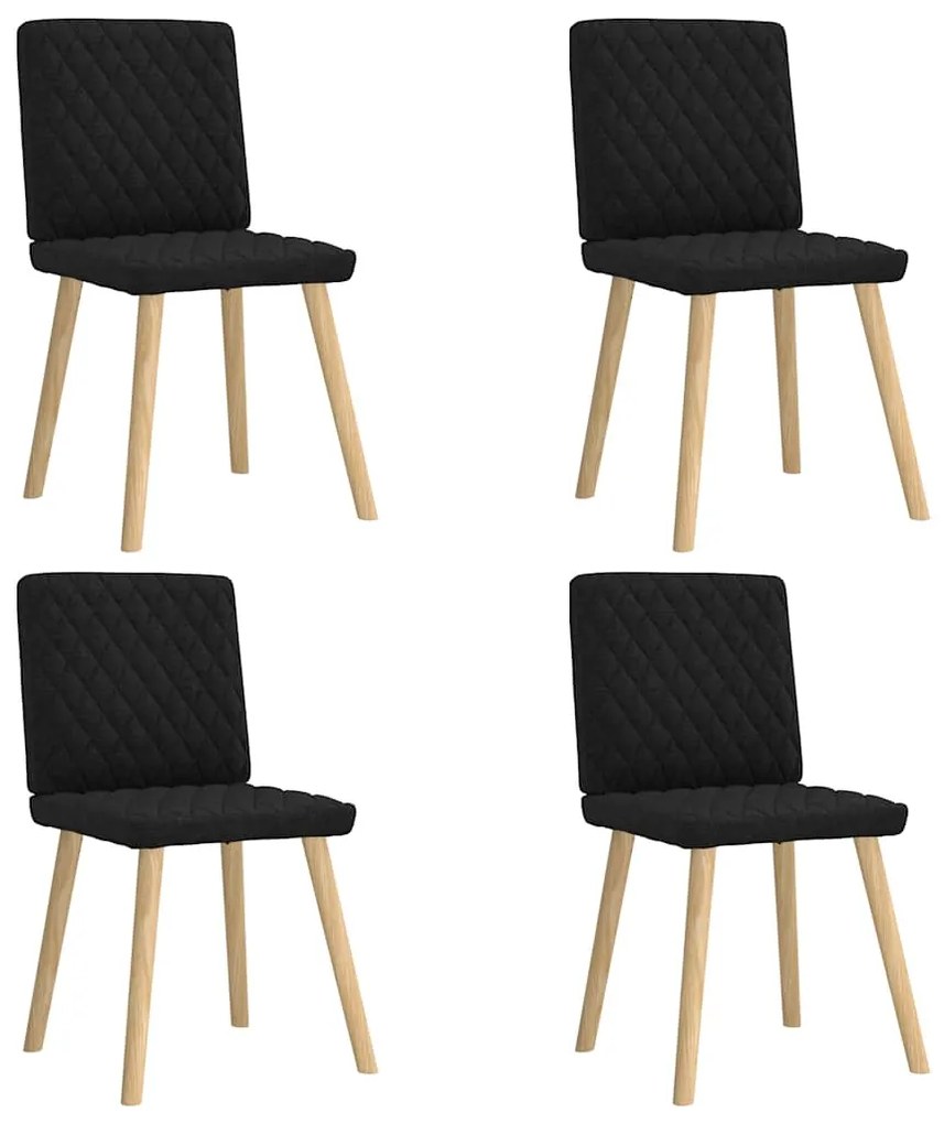 Jídelní židle 4 ks černé textil 3315223