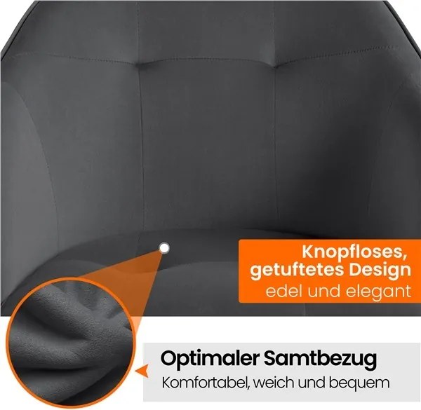 Sada 2 ks – Kancelářská židle Yaheetech – šířka 56,5 cm (267492589069)