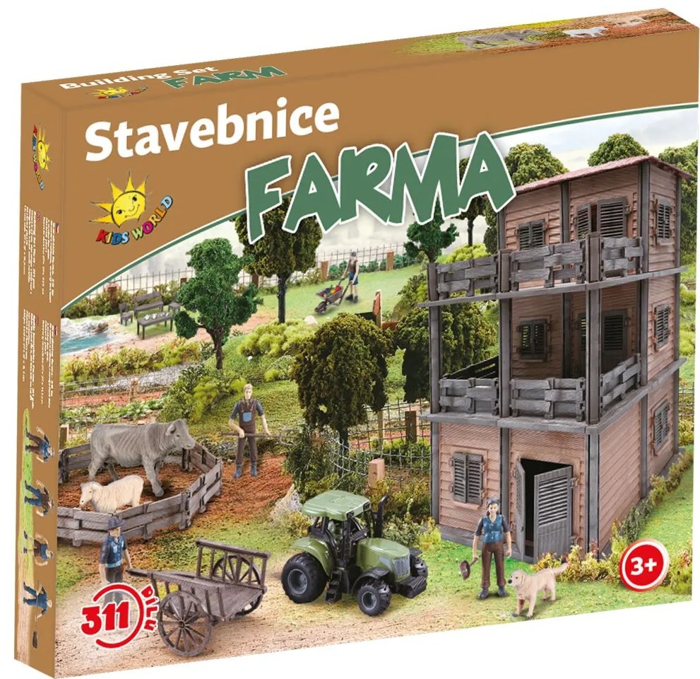 Kids World Stavebnice farma 311 ks