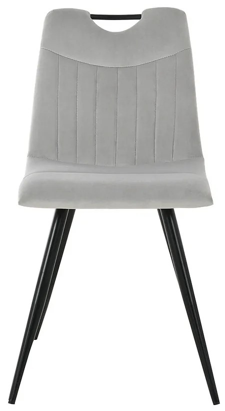 Jídelní židle Orfe Velvet, světle šedá