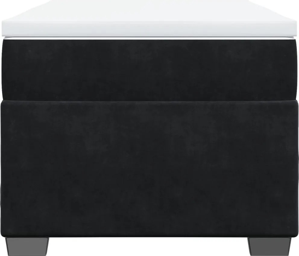 Box spring postel s matrací černá 90x200 cm samet 3285259