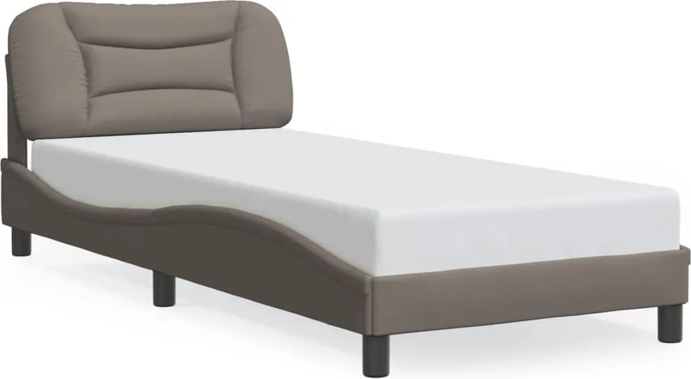 Rám postele s LED bez matrace Hvar Taupe 90x200 cm Látka 3213680