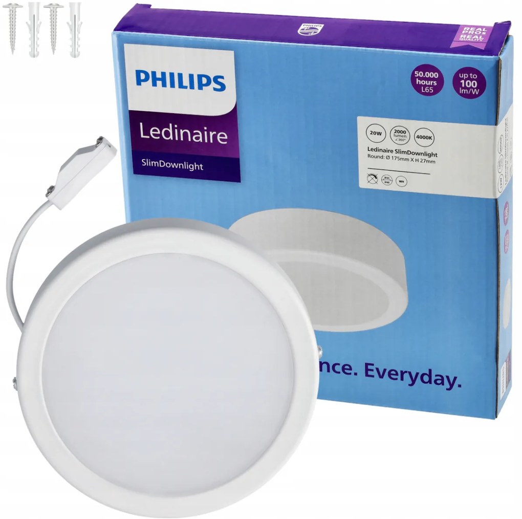 PHILIPS LED kulaté přisazené svítidlo 19W - 2000lm - 4000K - bílé