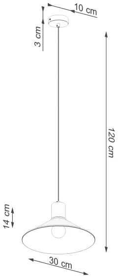 Sollux SL.1320 - Lustr na lanku JAGA 1xE27/15W/230V pr. 30 cm černá