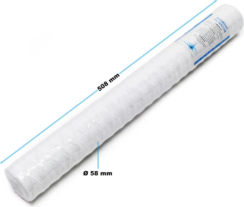 Filtrační vložka 20 palců Naturewater PPW-20A – 20 palců, 508 mm, bílá (50818)