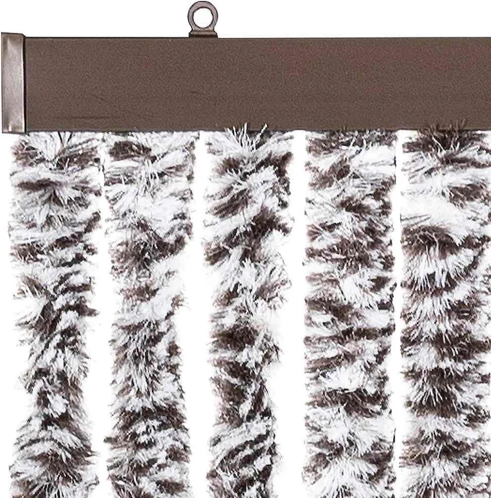 Závěs proti hmyzu hnědý a béžový 118 x 220 cm Chenille 315131