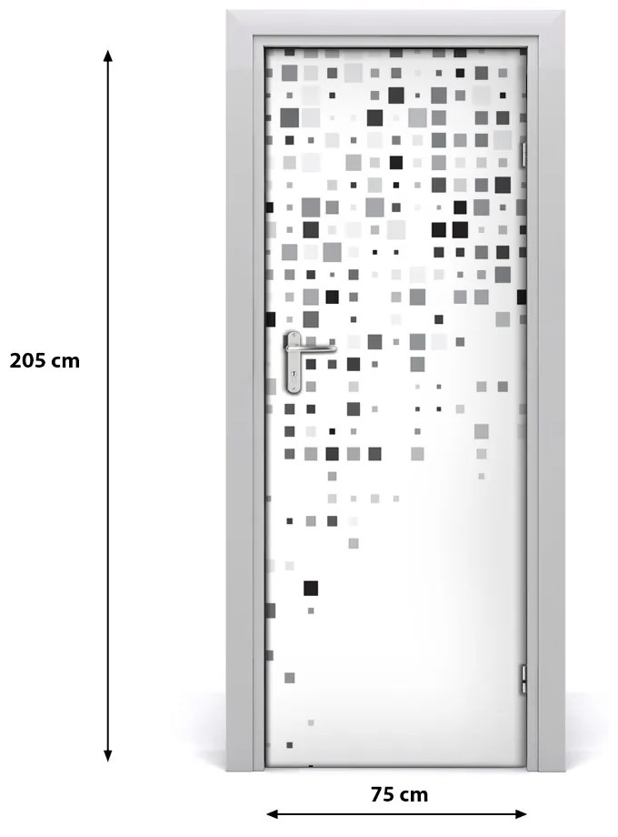 Samolepící fototapeta na dveře Abstrakce čtverce 75x205 cm