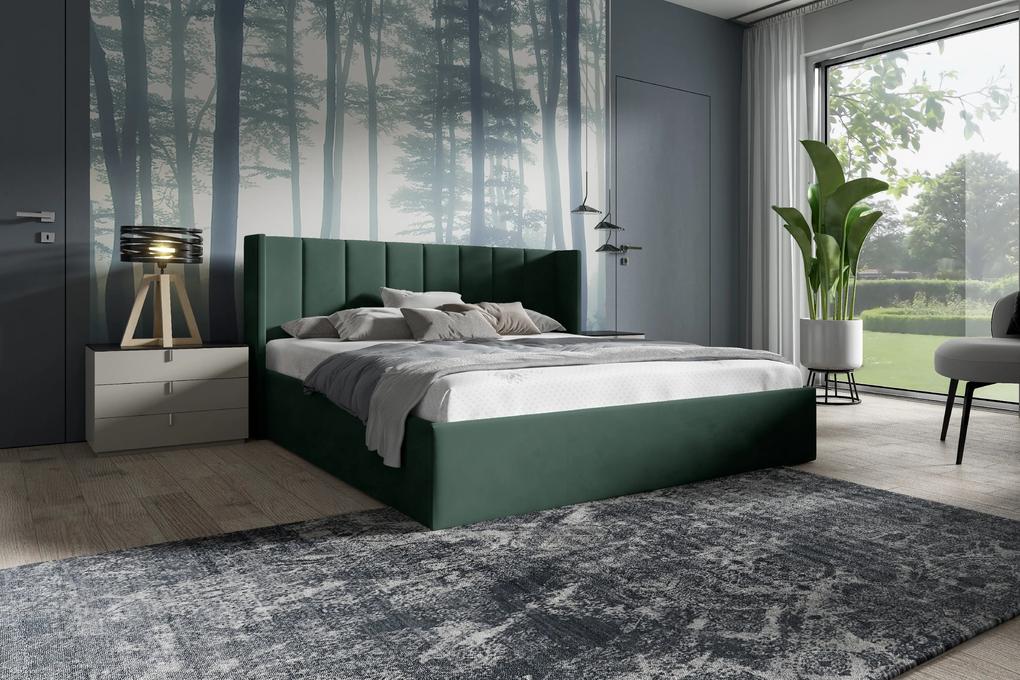Eka Čalouněná postel EVEREST - Kronos 180x200 cm Barva látky: Hnědá (28), Úložný prostor: Bez úložného prostoru