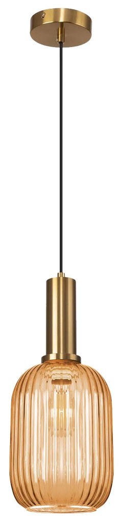Toolight - skleněná stropní svítilna Amber APP458-1CP, oranžová, OSW-00588